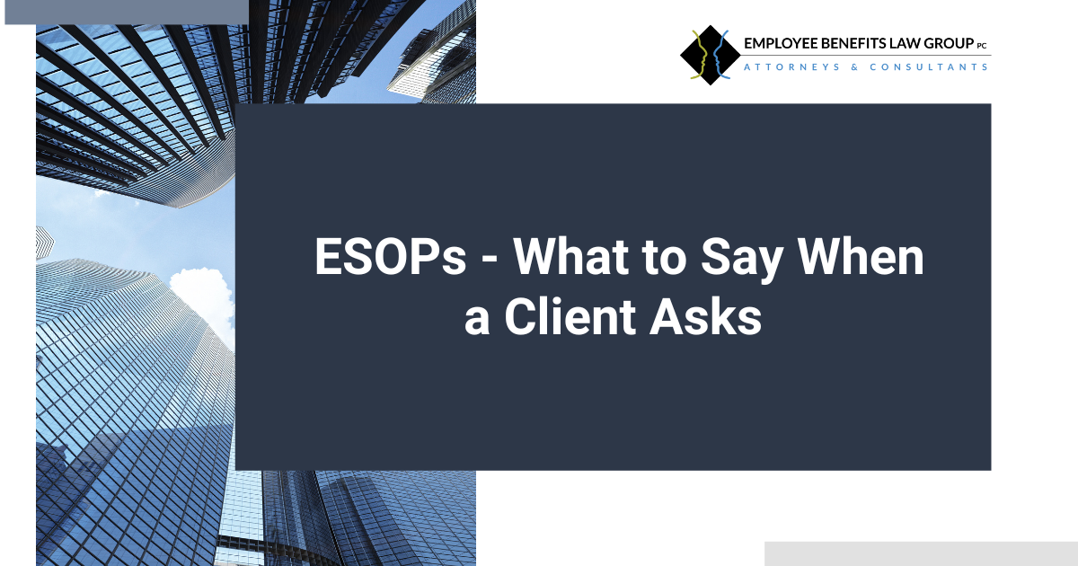 New Continuing Education Course for CPAs: ESOPs - What to Say When a Client Asks - Employee ...